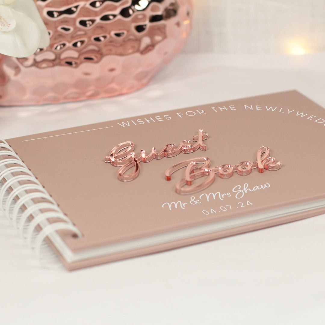 Modern Arch Acrylic Wedding Guest Book – Weddings by Lumi