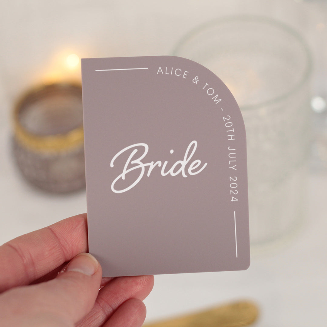Modern Arch Pastel Acrylic Place Setting – Weddings by Lumi