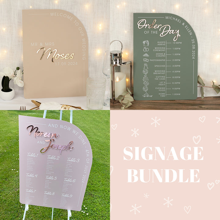 Signage Bundle: Modern Arch – Weddings by Lumi