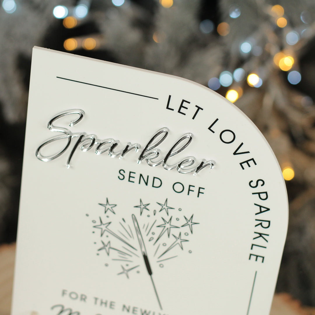 Modern Arch Sparkler Sign – Weddings by Lumi