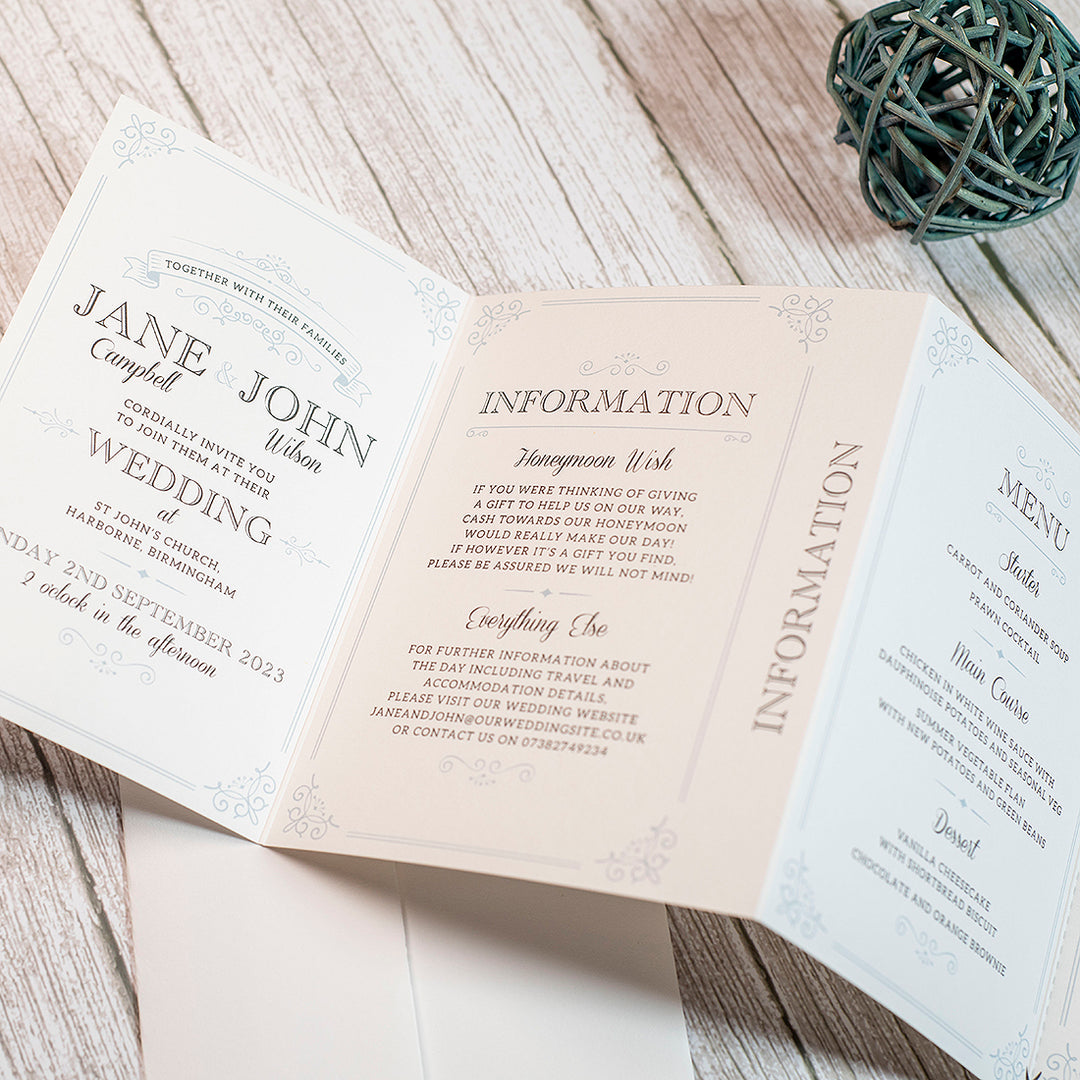 Elegance Concertina Wedding Invitation – Weddings by Lumi