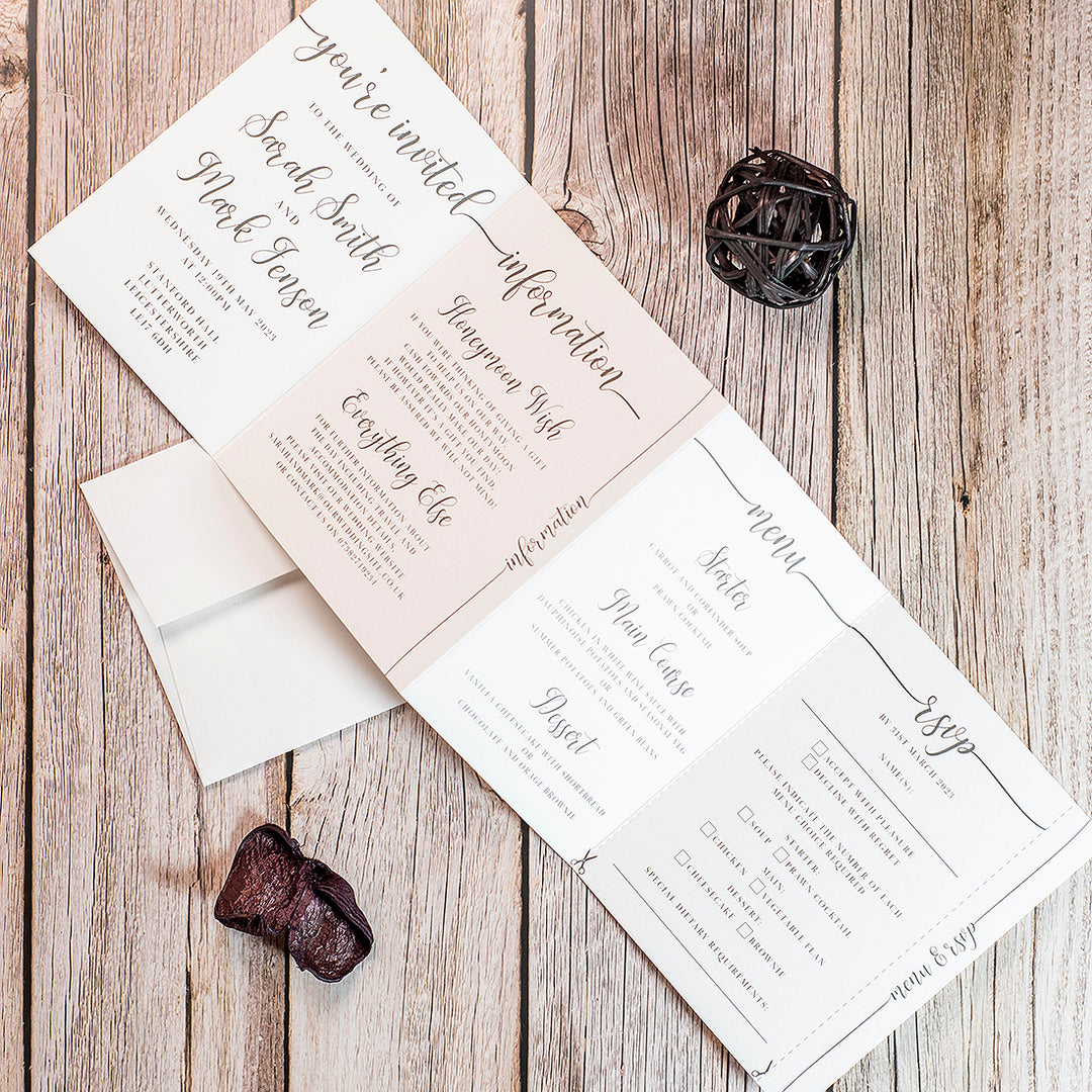 Concertina Wedding Invitations - FREE SAMPLE – Weddings by Lumi