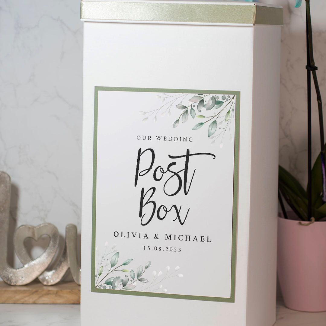 Botanical Wreath Wedding Card Post Box – Weddings by Lumi